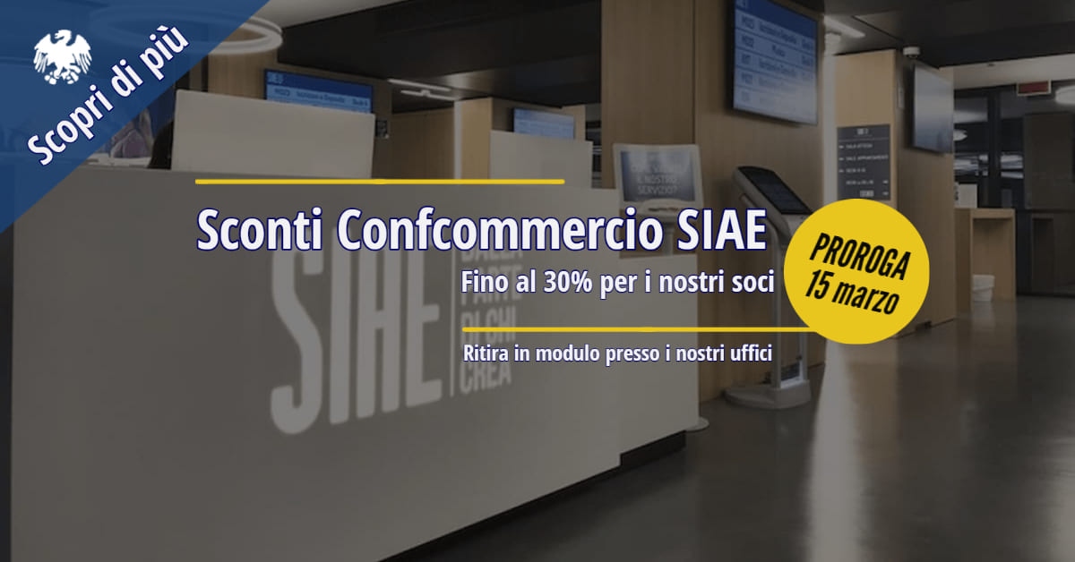 SIAE 2023. Proroga al 15 marzo - Confcommercio Cosenza