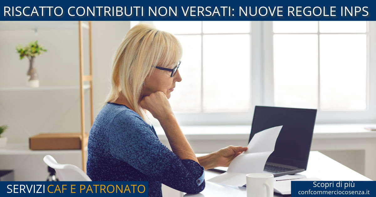 Riscatto Contributi Non Versati: Nuove Regole INPS 2024 - Confcommercio Cosenza